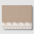 Burlap and Lace Wedding Guest Book, Rustic Book | Zazzle