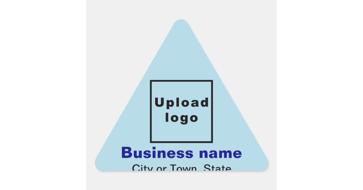 Business Brand on Light Blue Triangle Sticker | Zazzle