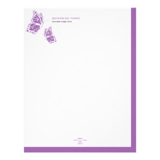 Butterfly Letterhead, Custom Butterfly Letterhead Templates