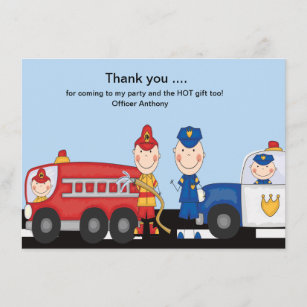 Firefighter Thank You Cards | Zazzle CA