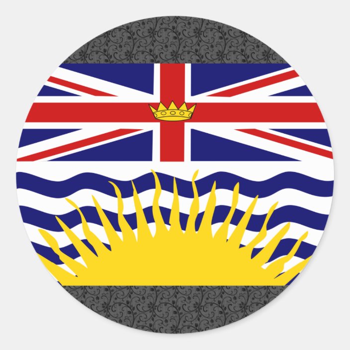 Canada British Columbia Flag Classic Round Sticker | Zazzle.ca