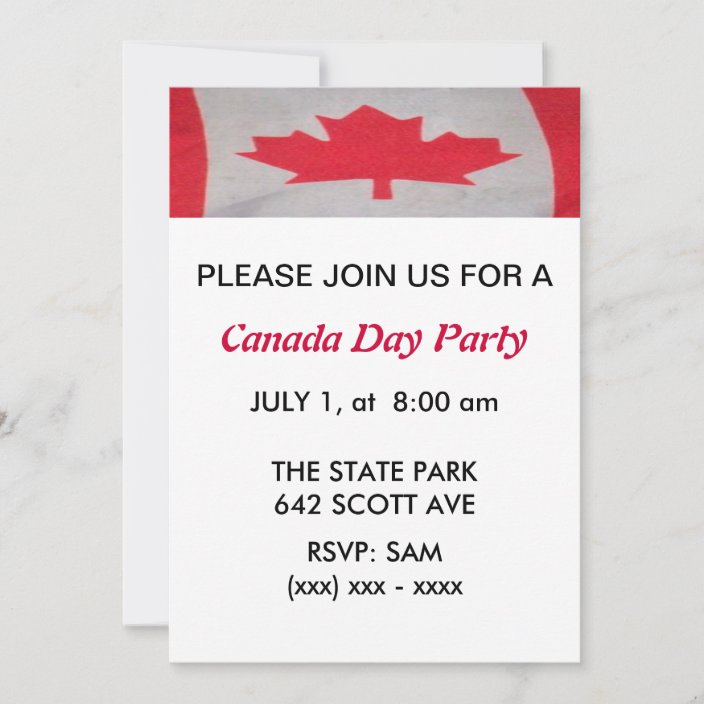 Canada Day Party Invitation | Zazzle.ca