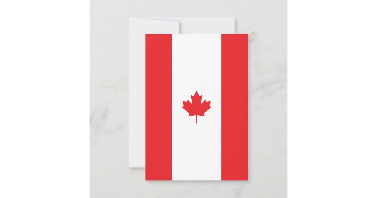 Canada flag thank you card | Zazzle