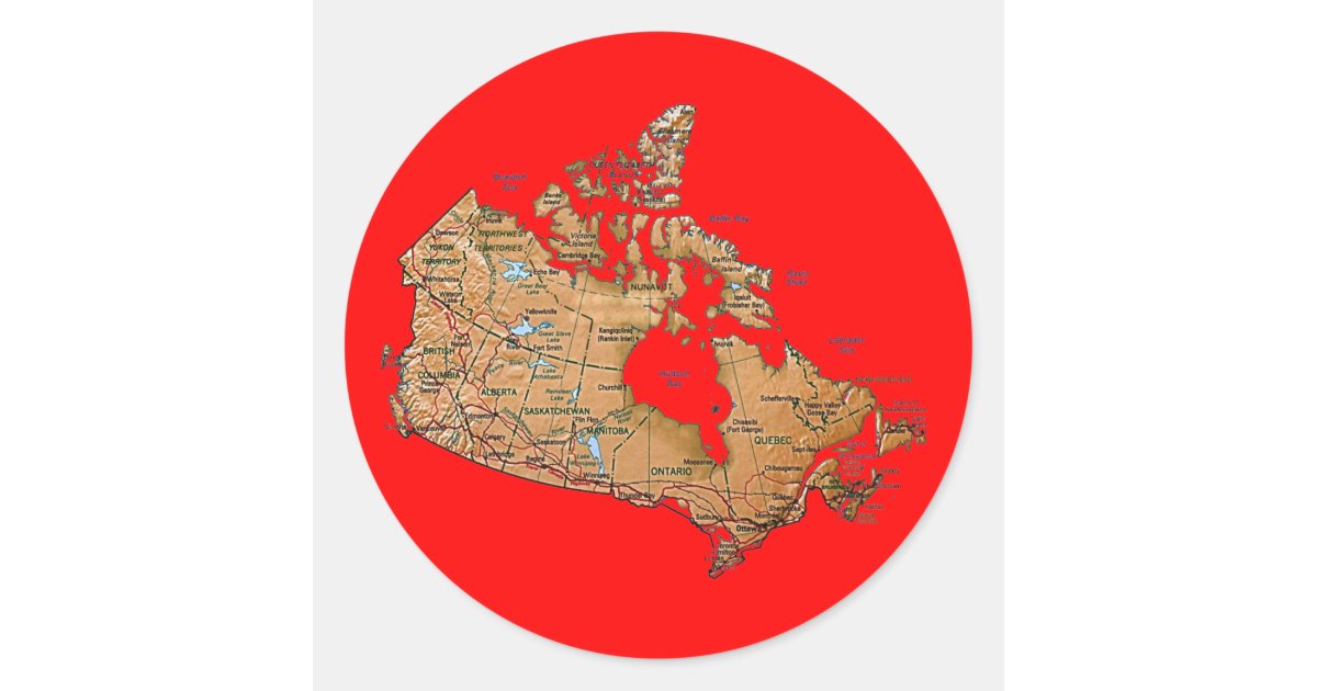 Canada Map Sticker | Zazzle