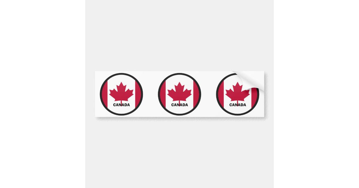 Canada Roundel quality Flag Bumper Sticker | Zazzle