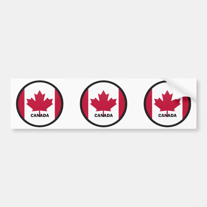 Canada Roundel quality Flag Bumper Sticker | Zazzle