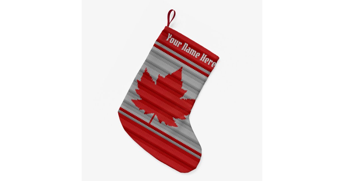 Canada Stocking Canada Maple Leaf Christmas Sock | Zazzle