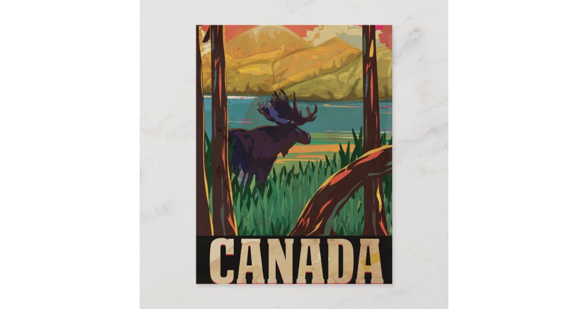 Canada Vintage Travel Poster Postcard | Zazzle