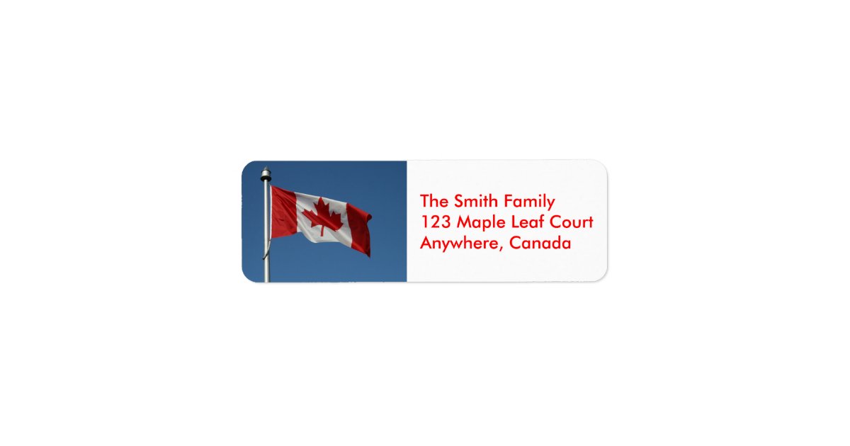 Canadian Flag Address Labels | Zazzle