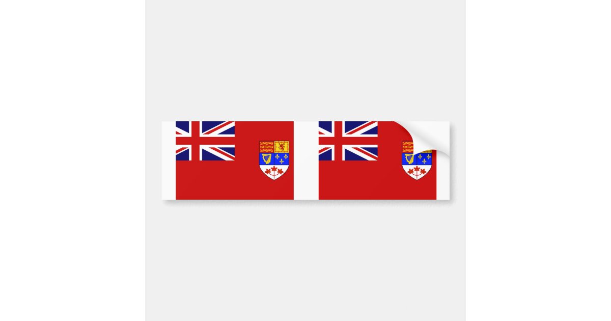 Canadian Red Ensign flag Bumper Sticker | Zazzle