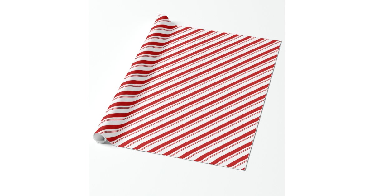 Candy Cane Stripes Wrapping Paper | Zazzle