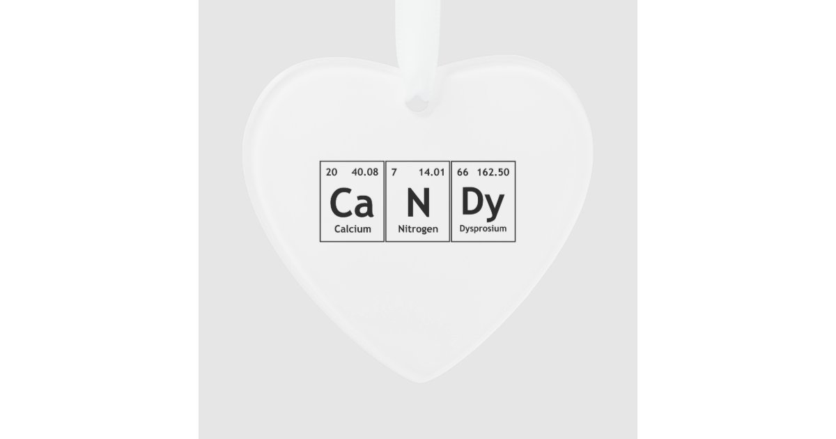CaNDy Chemistry Periodic Table Words Elements Atom Ornament | Zazzle