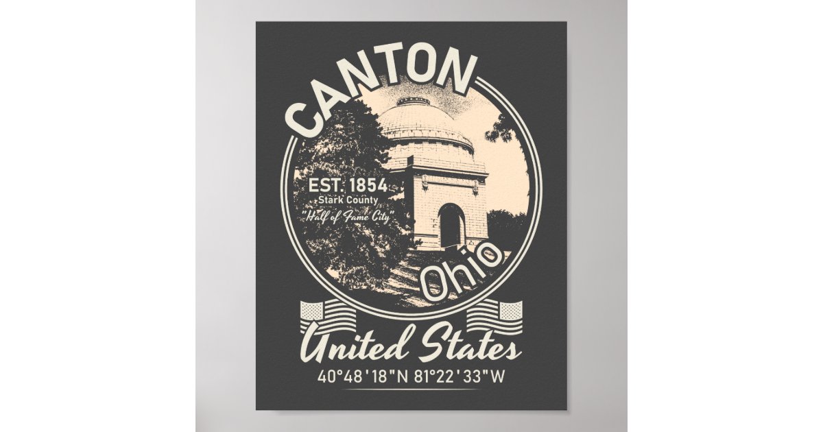 CANTON CITY - OHIO VINTAGE POSTER | Zazzle