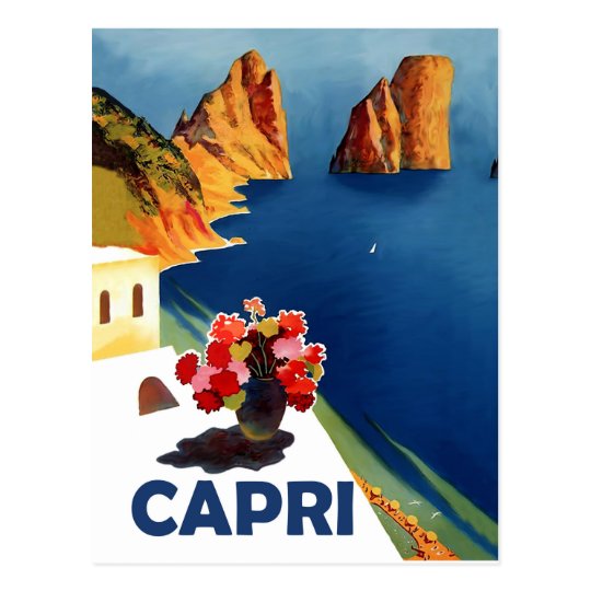 Capri, Italy. Vintage travel Postcard | Zazzle.ca