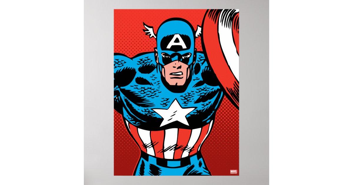 Captain America Jump Poster | Zazzle