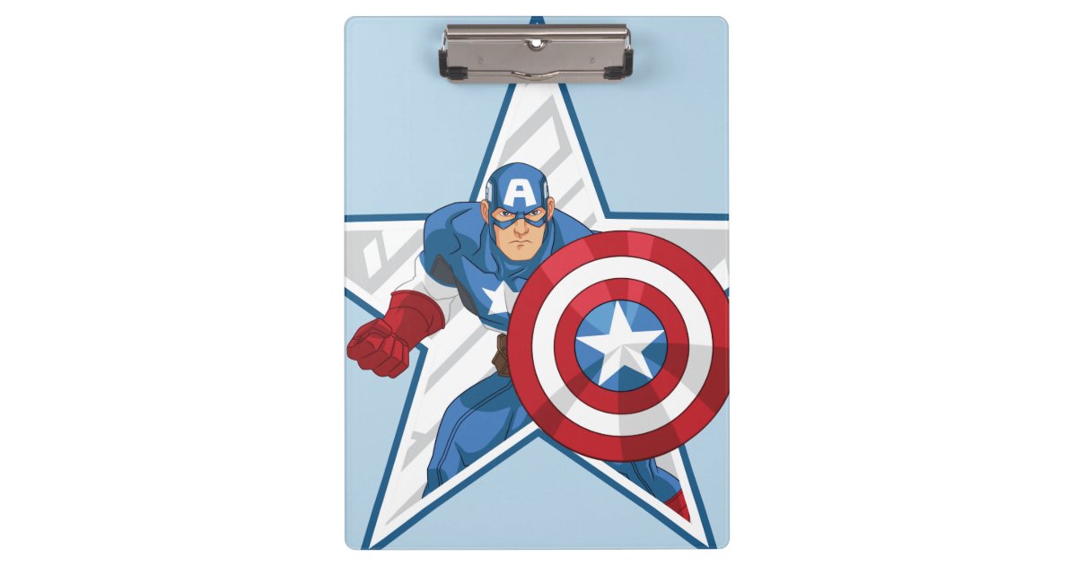 Captain America Star Graphic Clipboard | Zazzle