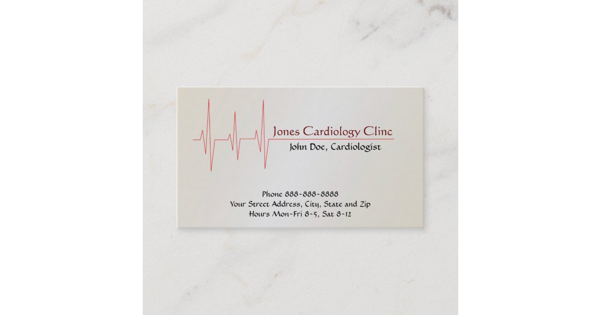 Cardiologist Business Card | Zazzle
