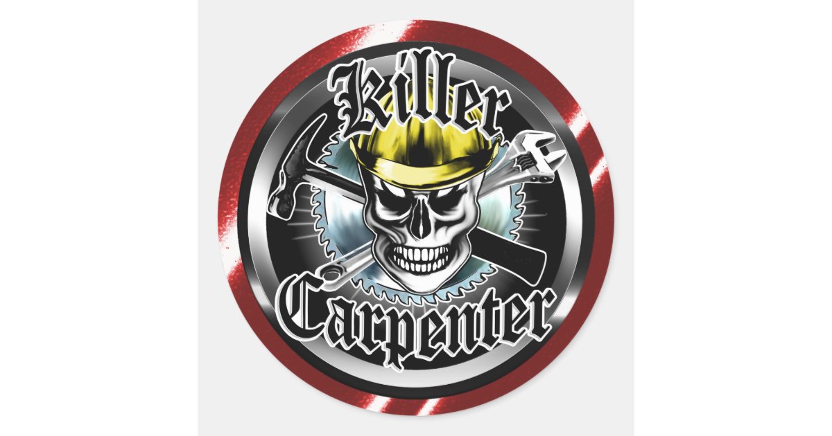 Carpenter Skull with Yellow Hard: Killer Carpenter Classic Round ...