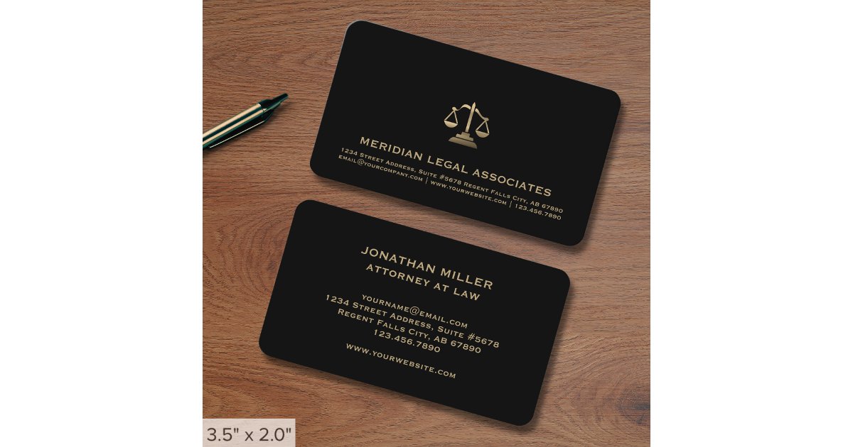 Carte De Visite Cabinet d'avocats simple | Zazzle.ca