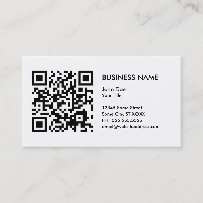 Carte De Visite concevez votre propre code de QR | Zazzle.ca
