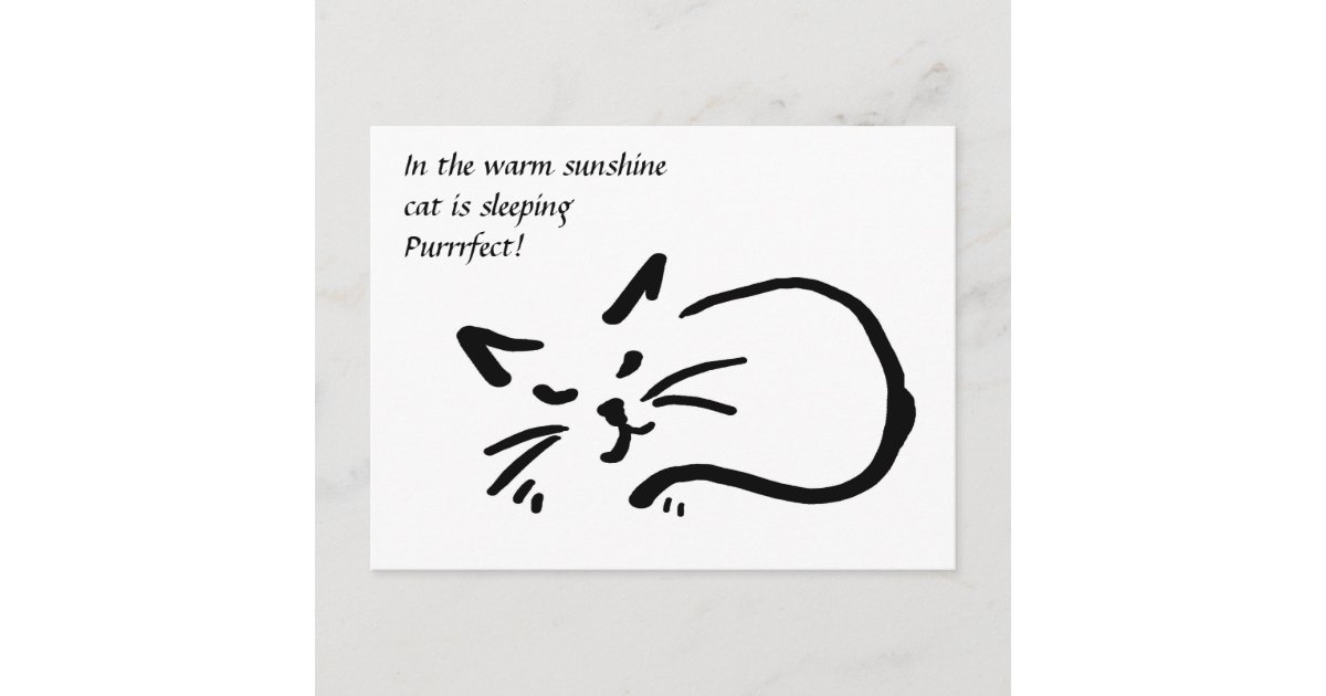 Carte Postale Chat haiku | Zazzle.ca