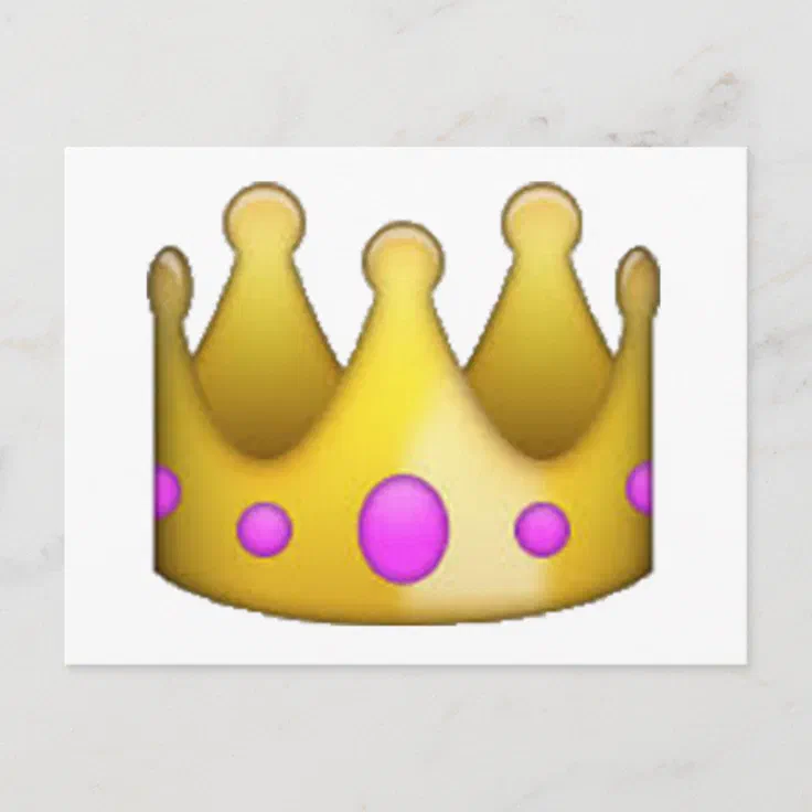 Carte Postale Couronne - Emoji | Zazzle.ca