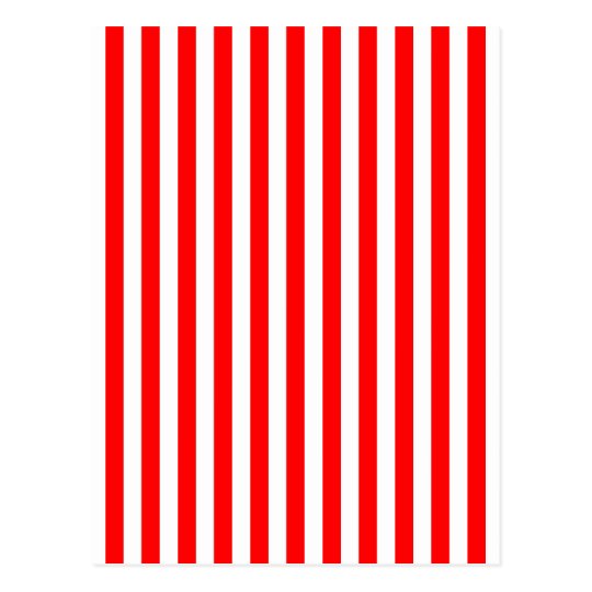 Carte Postale Rayures rouges et blanches verticales | Zazzle.ca