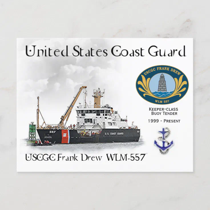 Carte Postale USCGC Frank Drew WLM-557 Buoy | Zazzle.ca