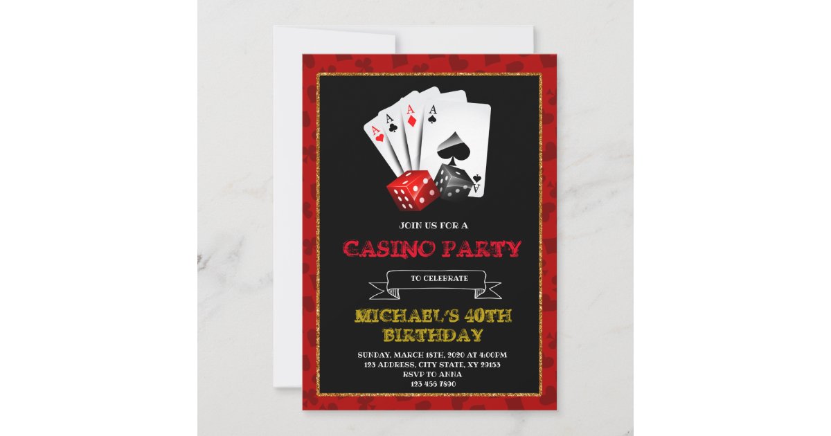 Casino royale party invitation | Zazzle
