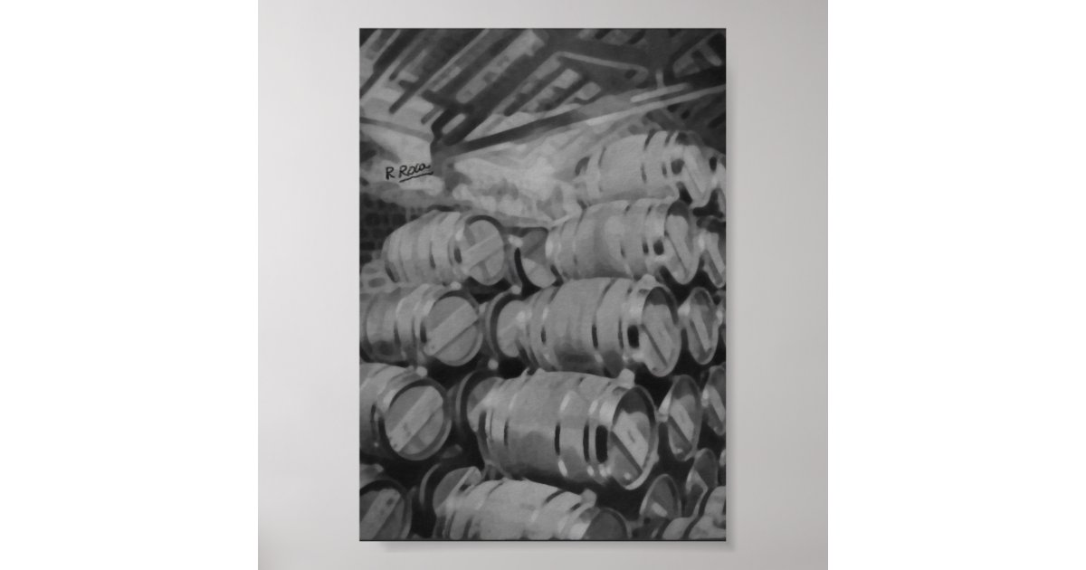 Cata de vinos (Bodega)Original Oils Artwork Poster | Zazzle