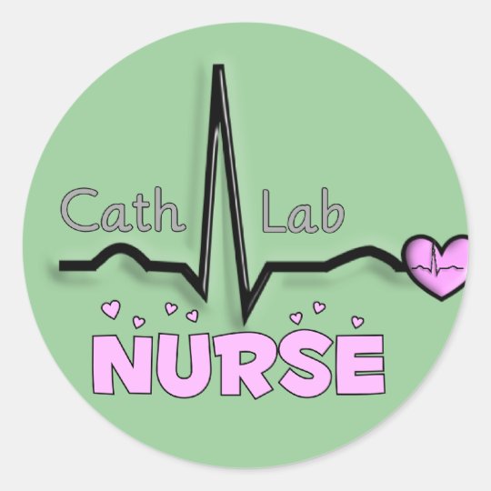 Cath Lab Nurse Gifts Classic Round Sticker | Zazzle.ca