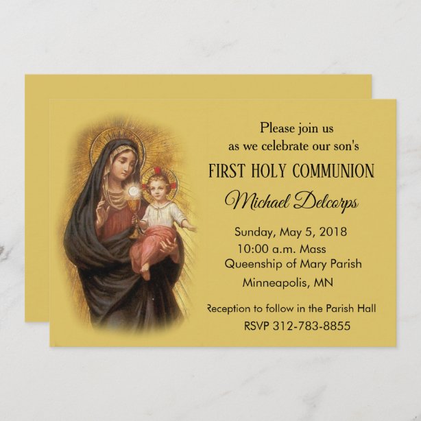 Virgin Mary Invitations | Zazzle CA