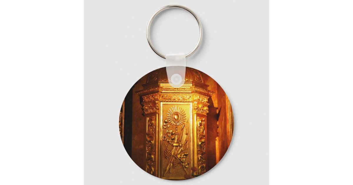 Catholic tabernacle keychain | Zazzle