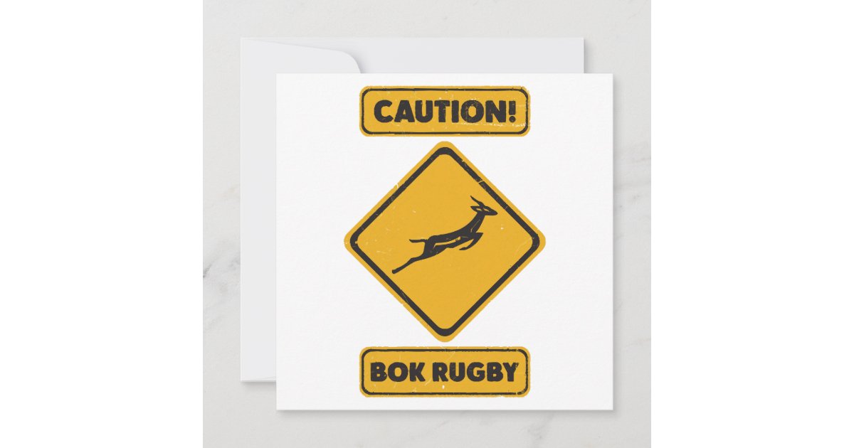 Caution - SpringBoks Crossing Invitation | Zazzle