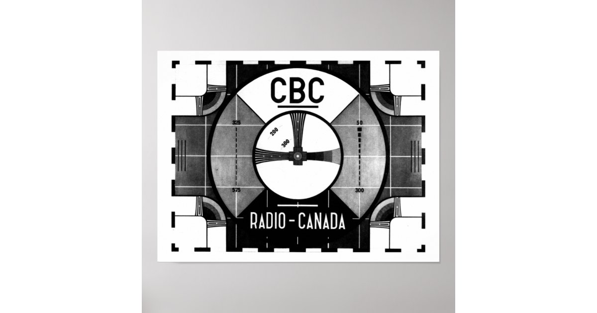 CBC Test Pattern Poster | Zazzle