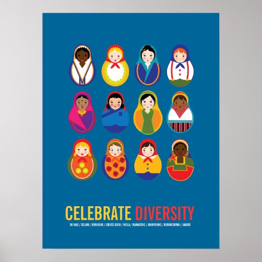 Celebrate Diversity Multicultural Day Poster | Zazzle.ca