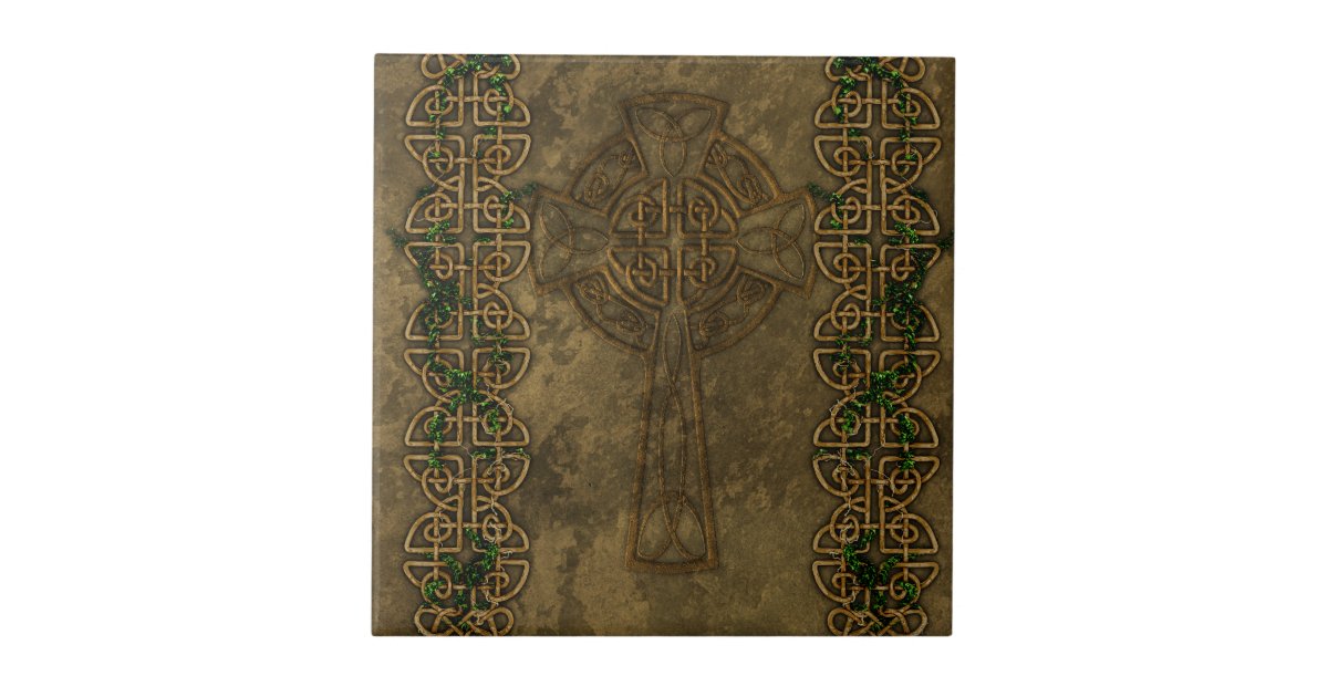 Celtic Cross and Celtic Knots Tile | Zazzle