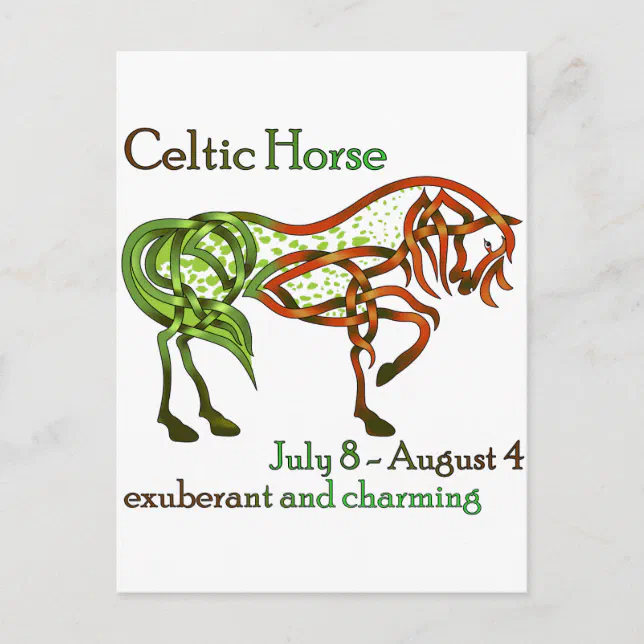 Celtic Horse Postcard | Zazzle