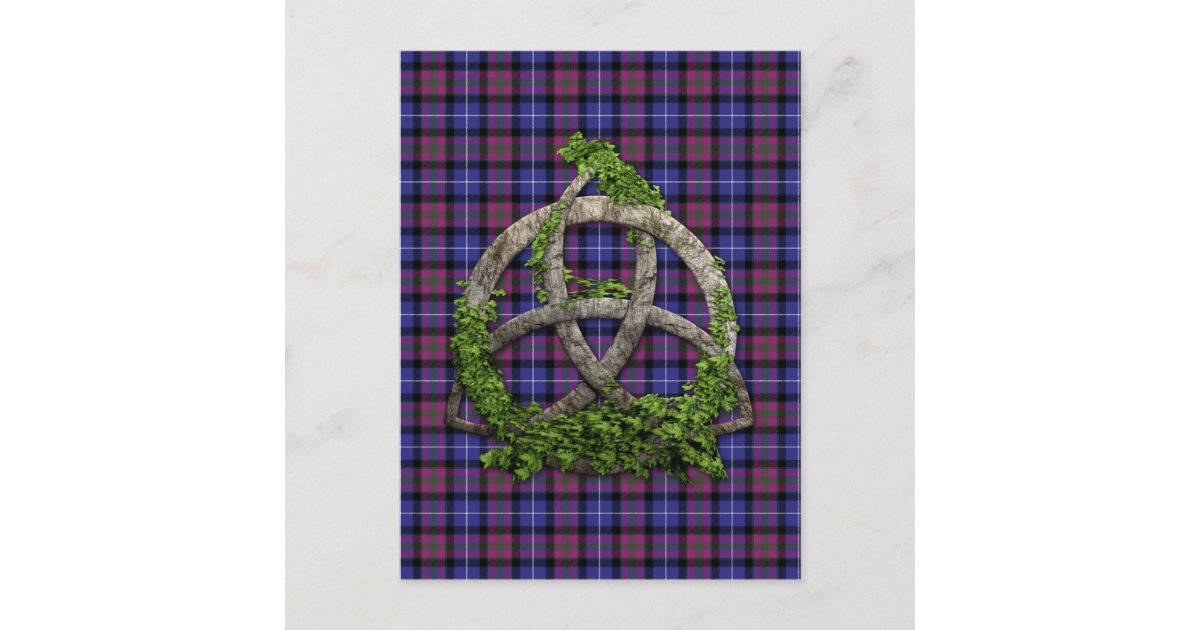 Celtic Trinity Knot Pride Of Scotland Tartan Postcard | Zazzle