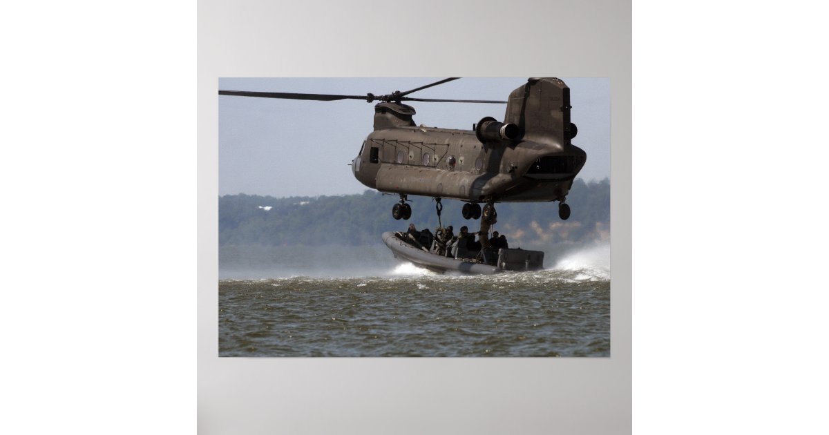CH-47 Chinook Boat Lift Poster | Zazzle