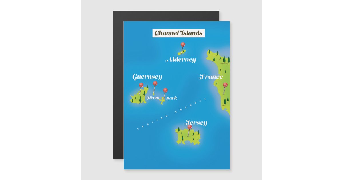 Channel Islands Map poster. | Zazzle