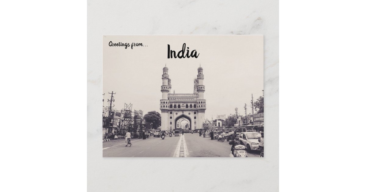 Charminar Monument Landmark Hyderabad India Design Postcard | Zazzle
