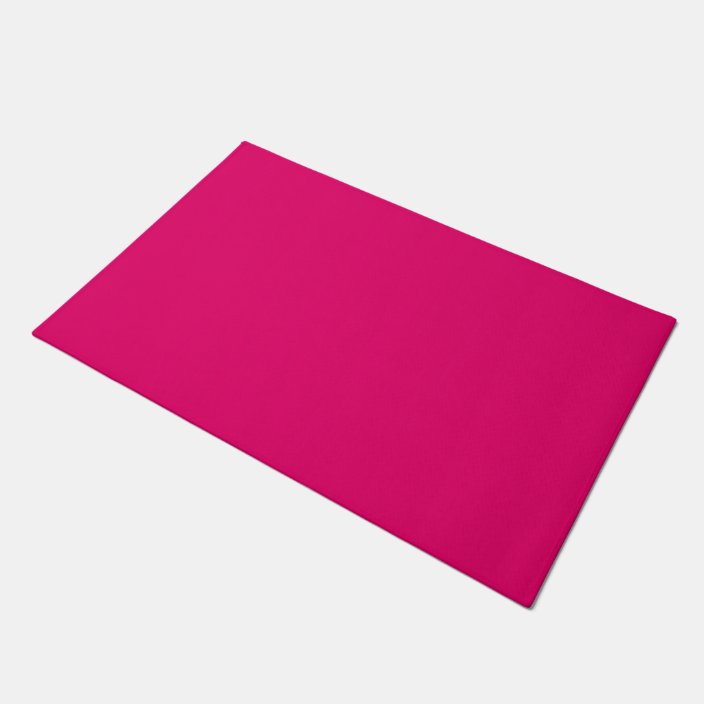 CHIC DOOR MAT_ PRETTY 561 HOT PINK SOLID DOORMAT | Zazzle.ca