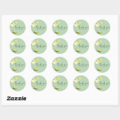 Chic Elegant Margs and Matrimony Bridal Shower Classic Round Sticker ...