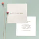 Chic Stylish Modern Beige Linen Square Business Card | Zazzle