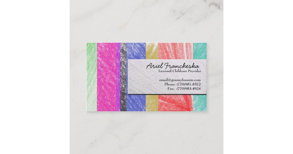 Childcare Provider Business Card | Zazzle