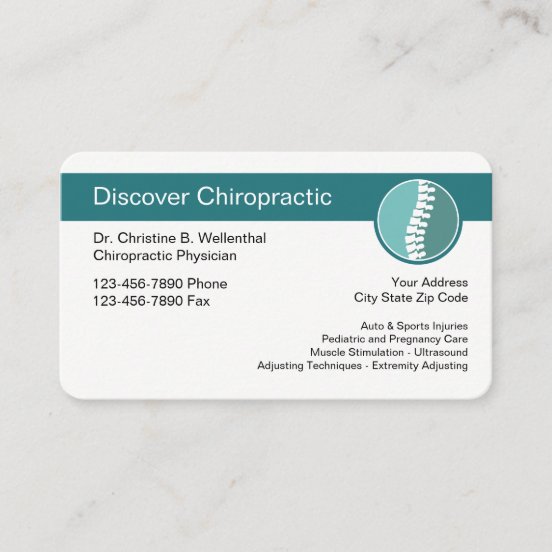 Chiropractic Business Cards & Profile Cards | Zazzle CA