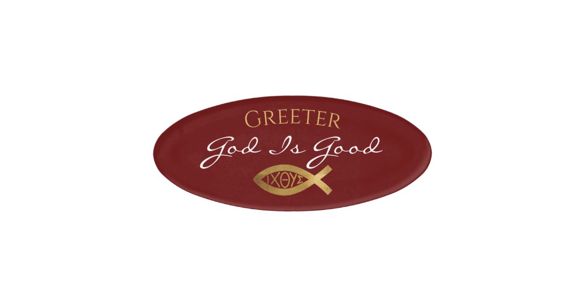Christian Church Ministry Greeter Fellowship Name Tag | Zazzle