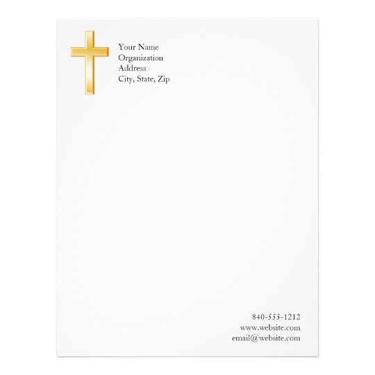 Christian Cross Symbol Letterhead | Zazzle.ca