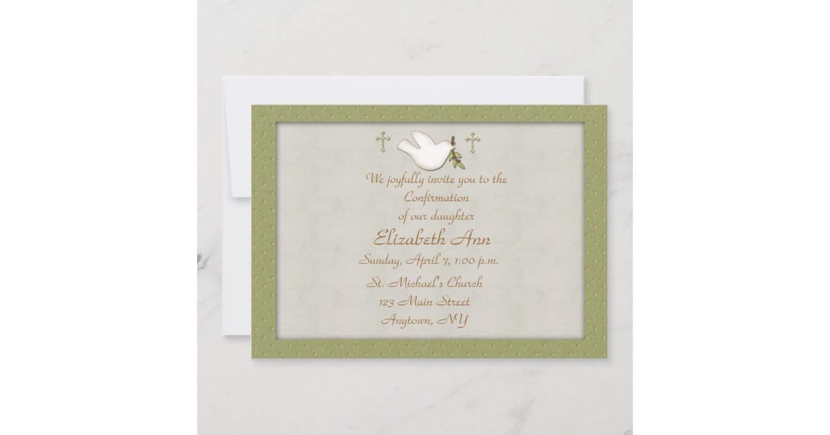 Christian Dove Invitation | Zazzle